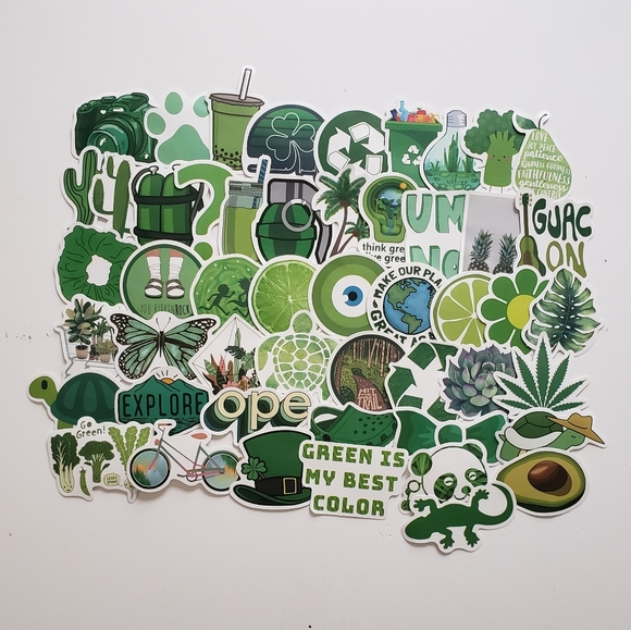 Accessories | 315 5pcs Green Stickers | Poshmark